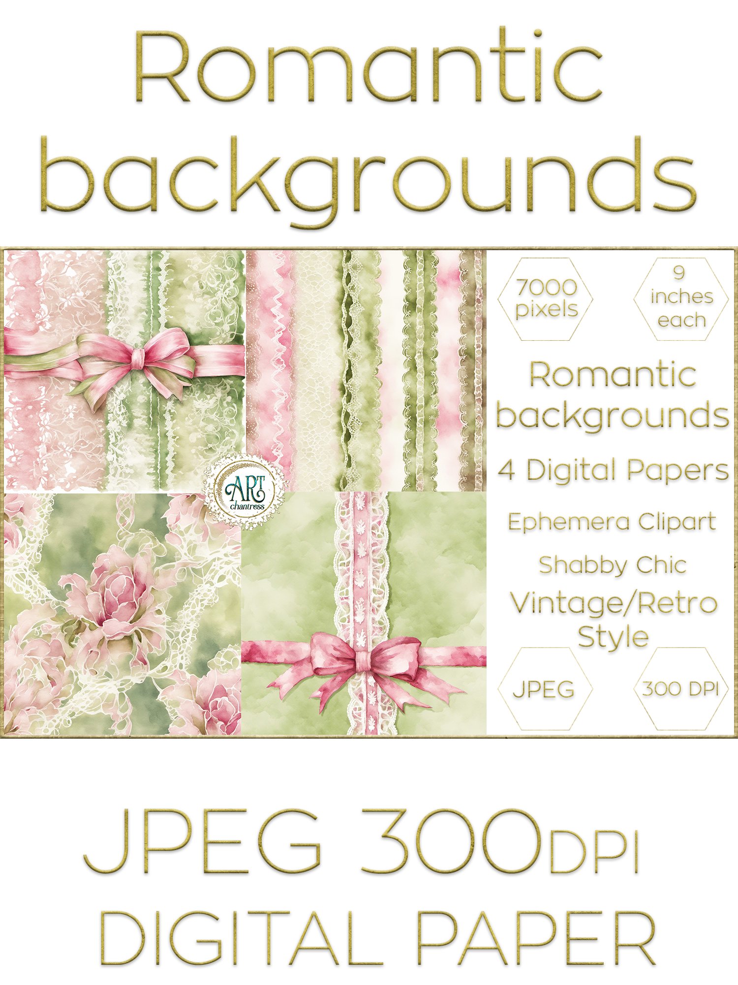 Vintage watercolor digital papers backgrounds soft (2906306)