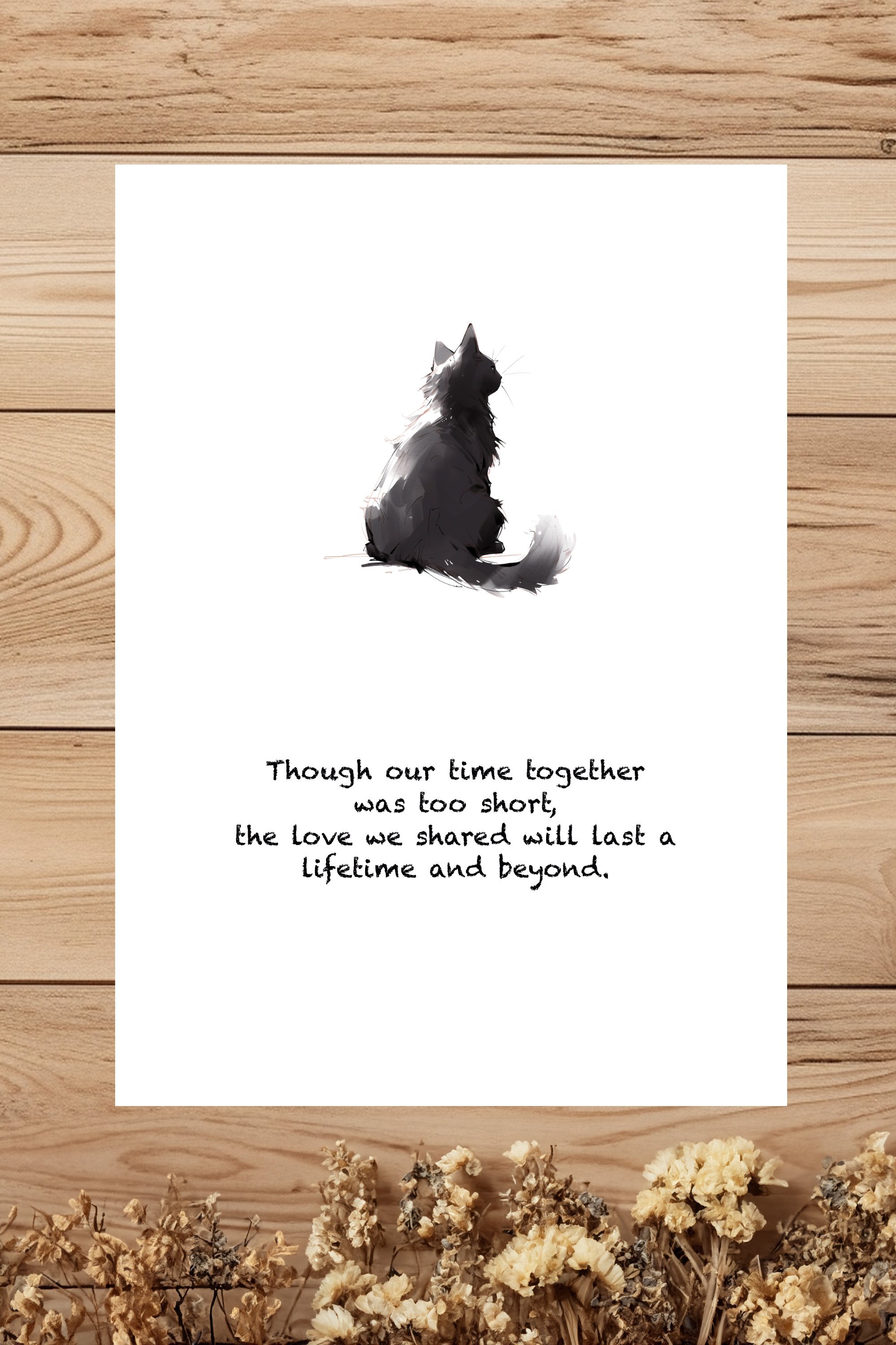 Instant Cat Loss Sympathy Card
