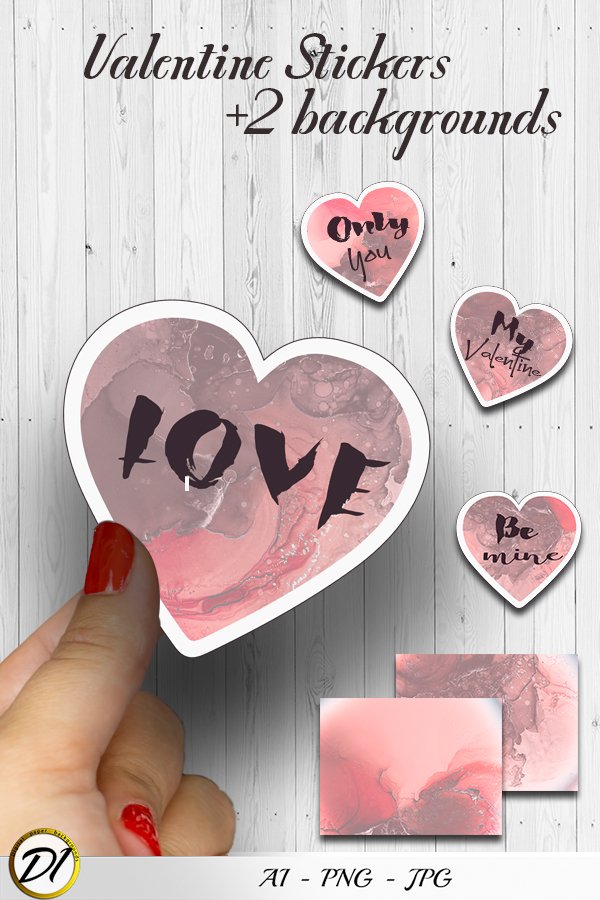 Valentine's day stickers. Heart-shaped labels. Hearts design