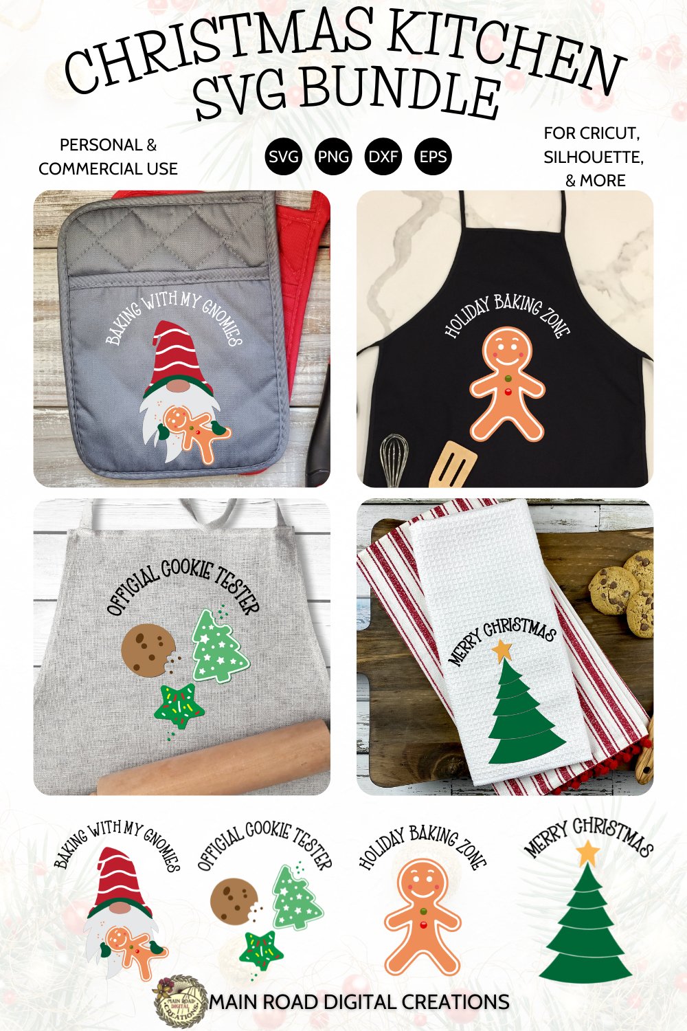 Christmas Kitchen SVG Bundle - Christmas Baking Designs