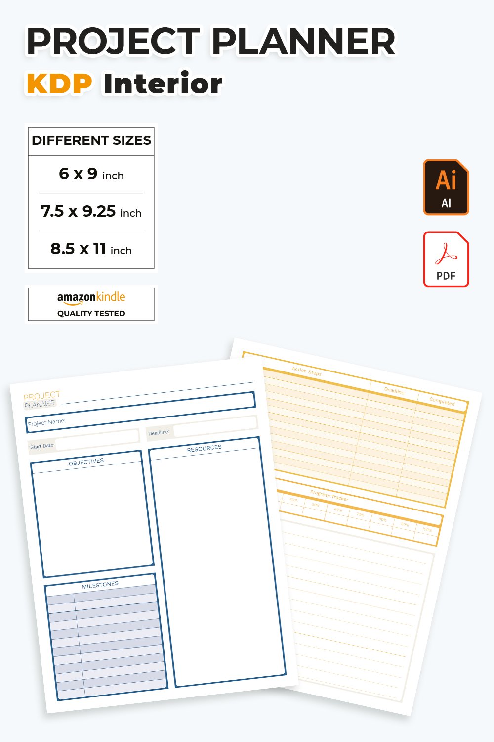 Project Planner, KDP Interior Template