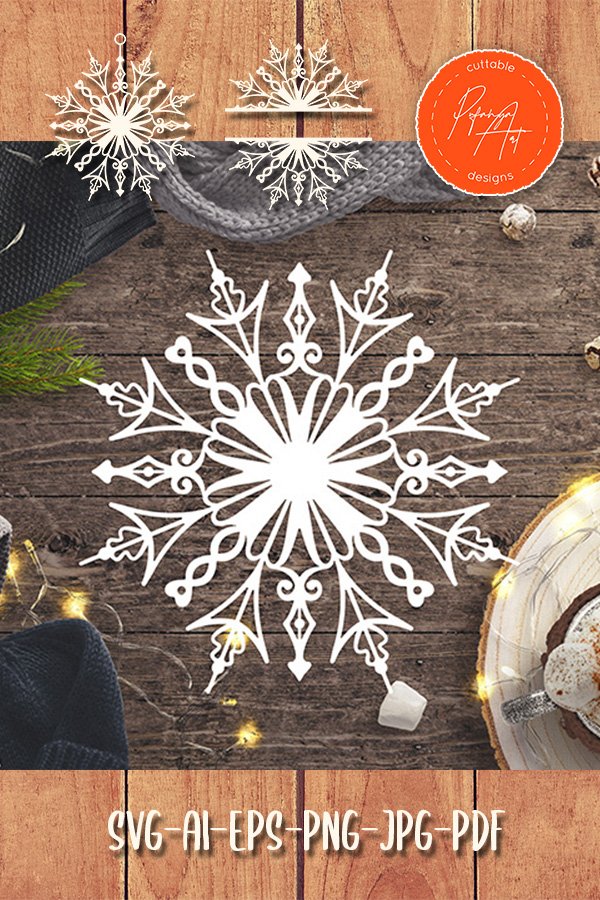 Christmas SVG, Snowflake SVG, Mandala SVG | Laser Cut