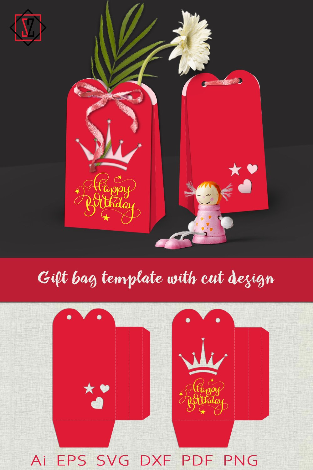 Happy Birthday Gift Bag Template