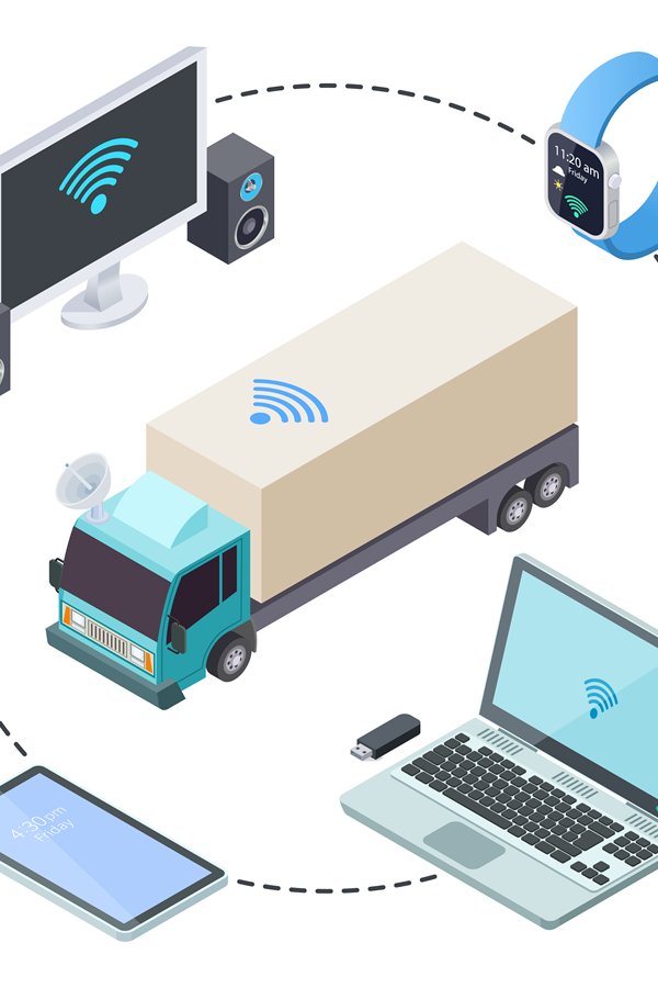 Real time tracking for cargo trucks isometric