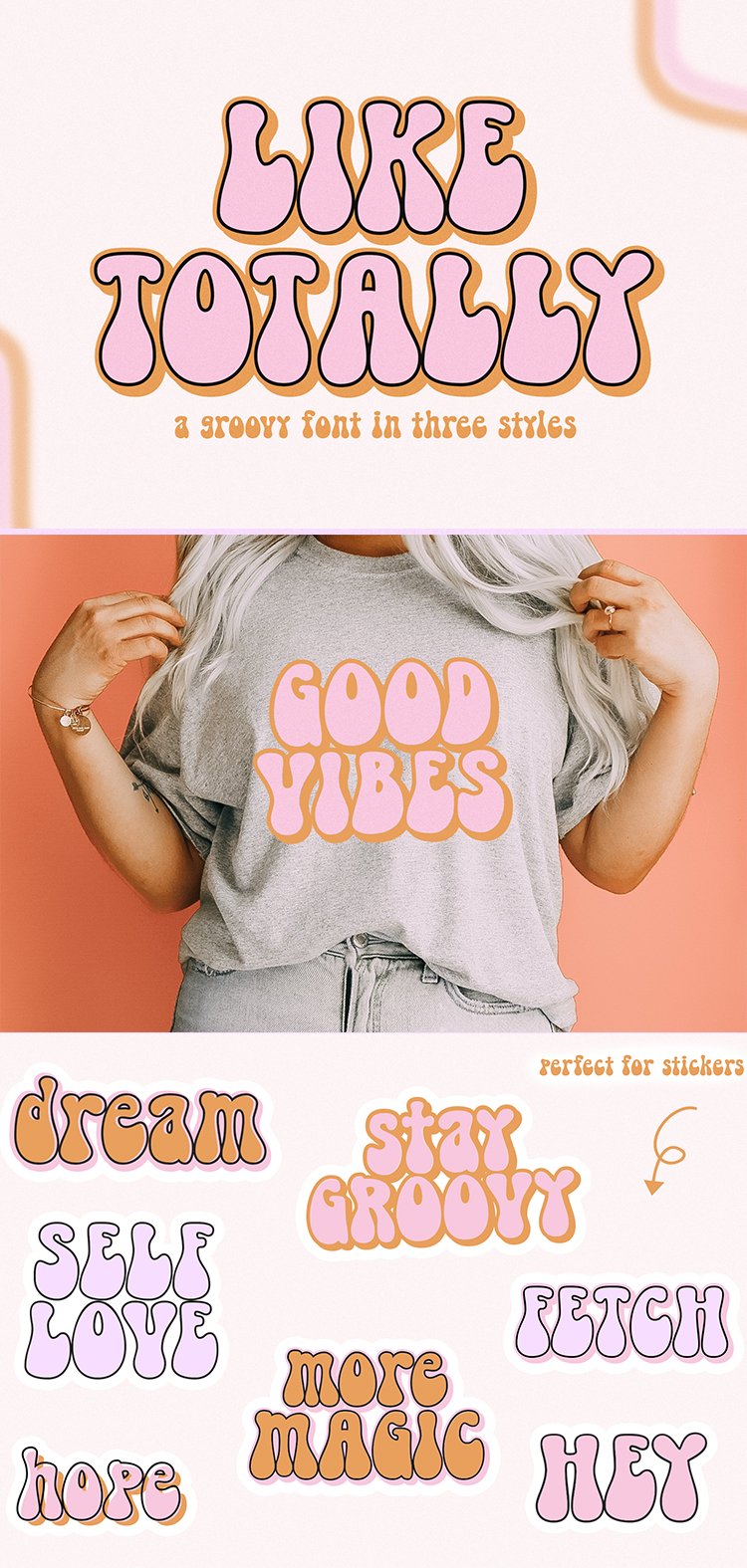 Like Totally - A Groovy Font in Three Styles!