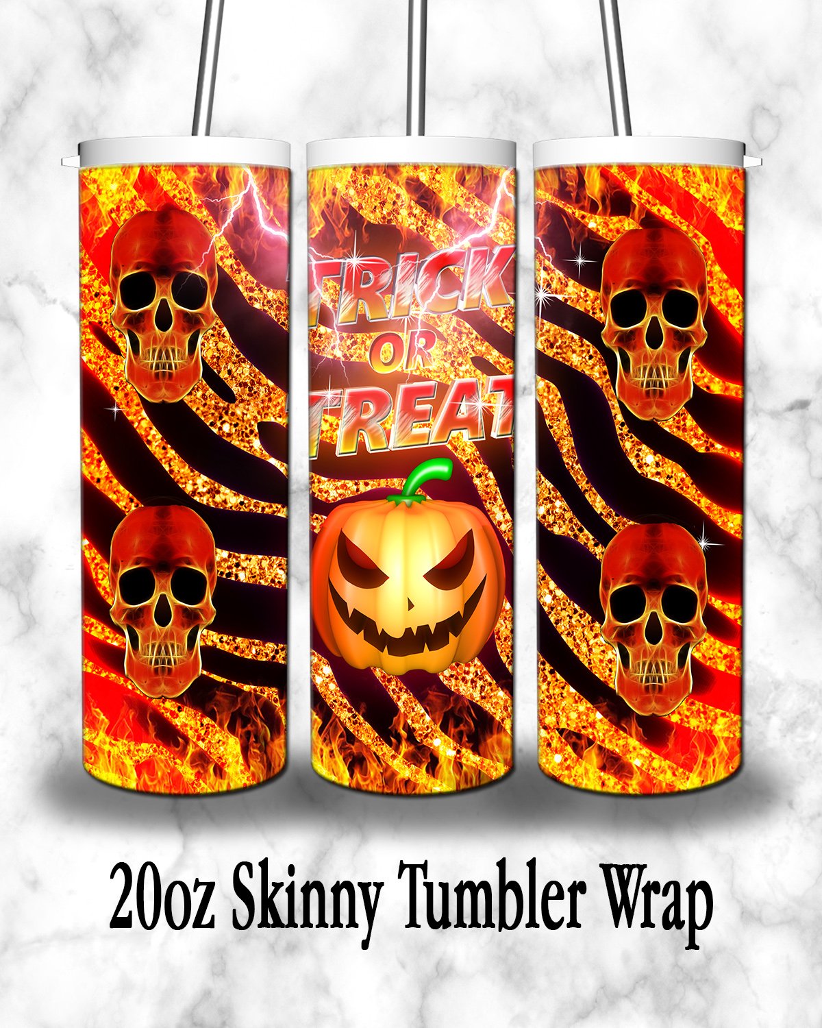 Halloween Tumbler wrap | 20oz Skinny Tumbler | Sublimation