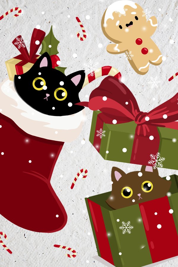 Christmas cat creator - collection vector