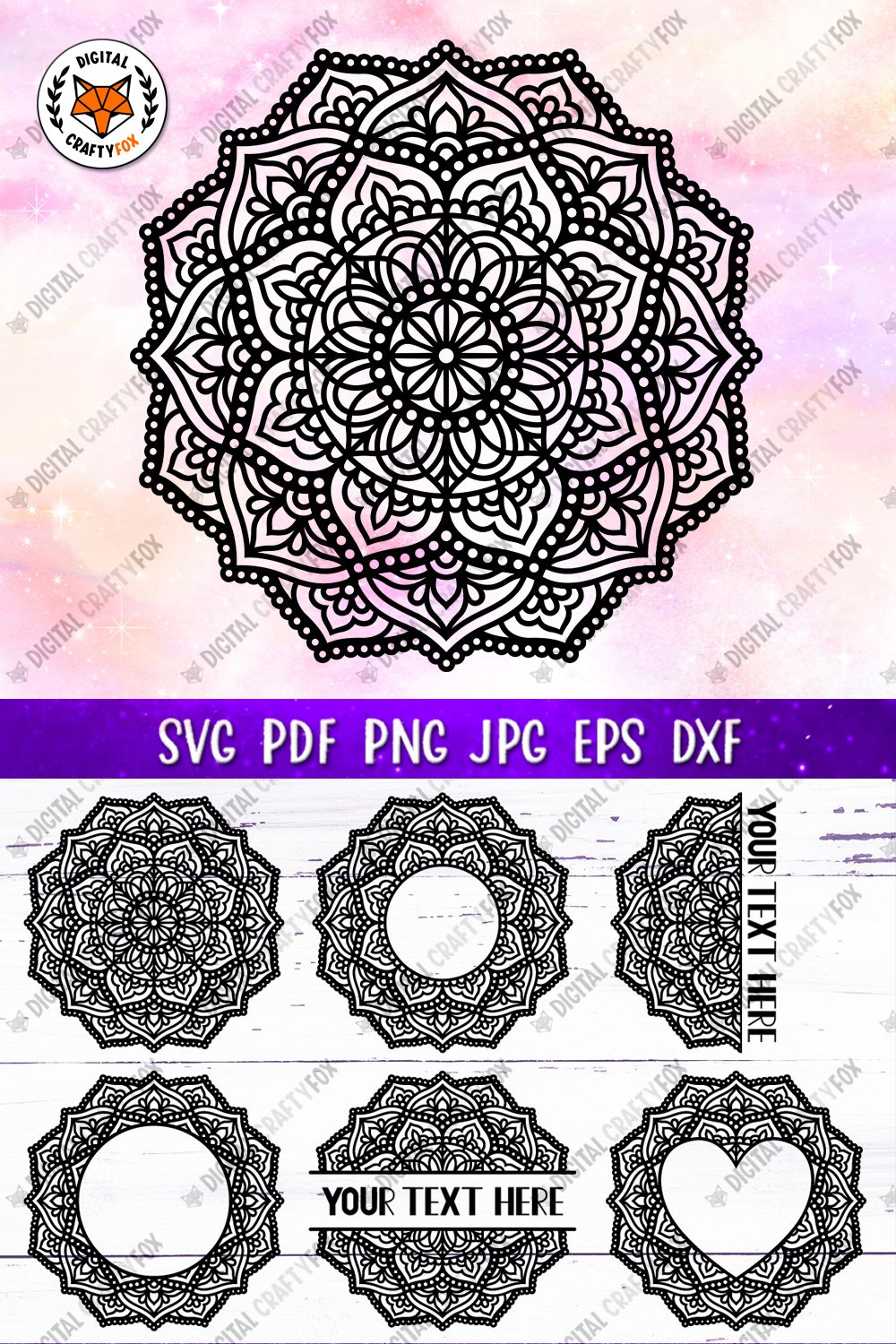 Mandala Monogram SVG, Zentangle SVG, Mandala Cut File SVG