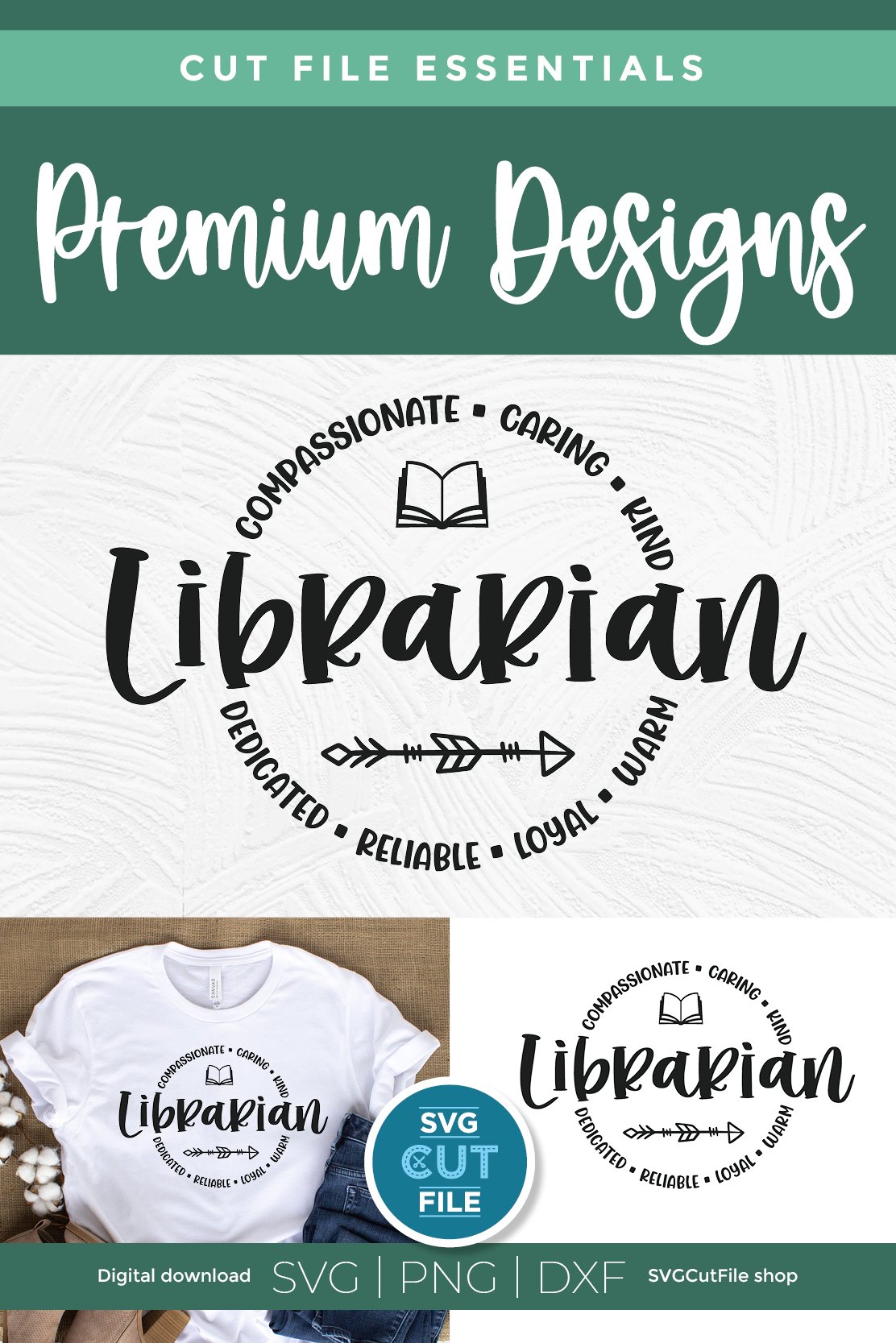 Librarian svg for Cricut or Silhouette crafters