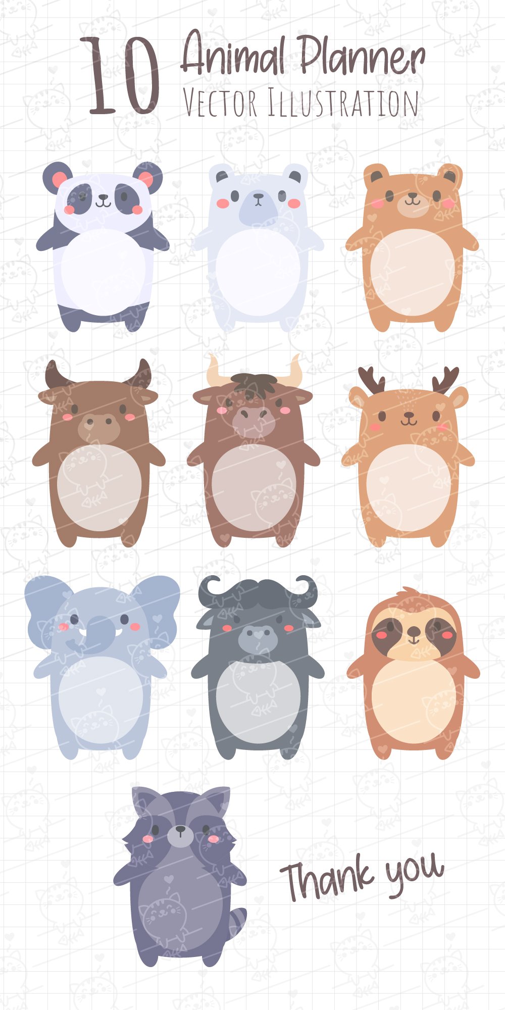 10 Animal Planner Clipart |Baby Animal PNG (2267221)