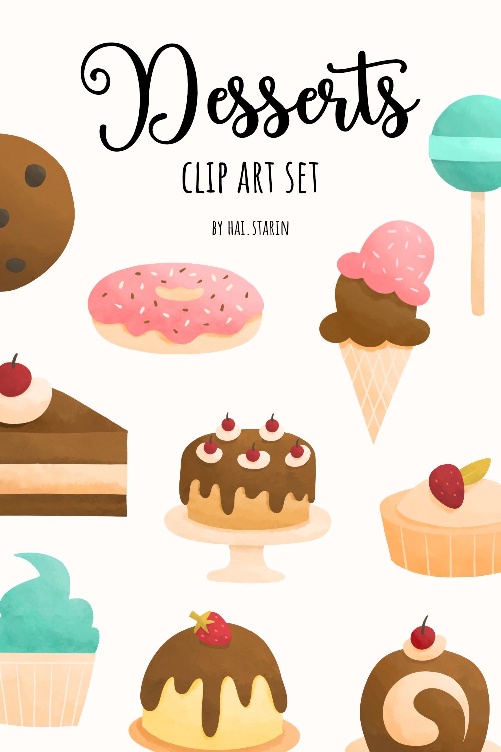 Desserts Clip Art Set