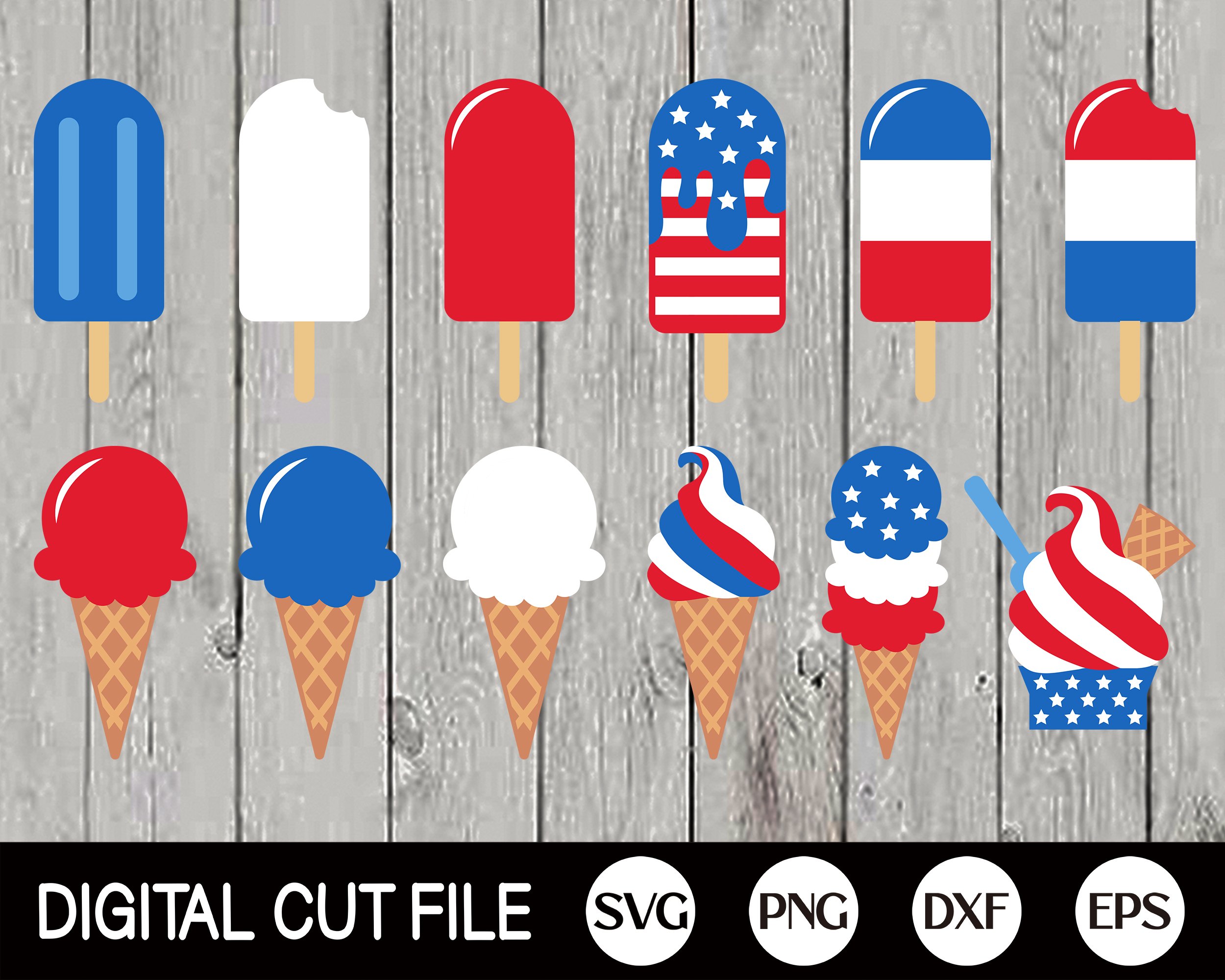 Patriotic Popsicle Bundle, 4th of July Svg, Independence day