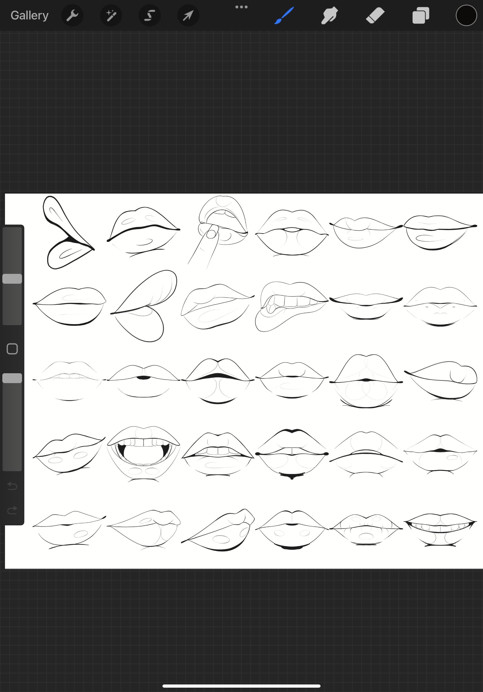 Lips Mouths Set 2 Procreate Brush Stamp, 30 Lips