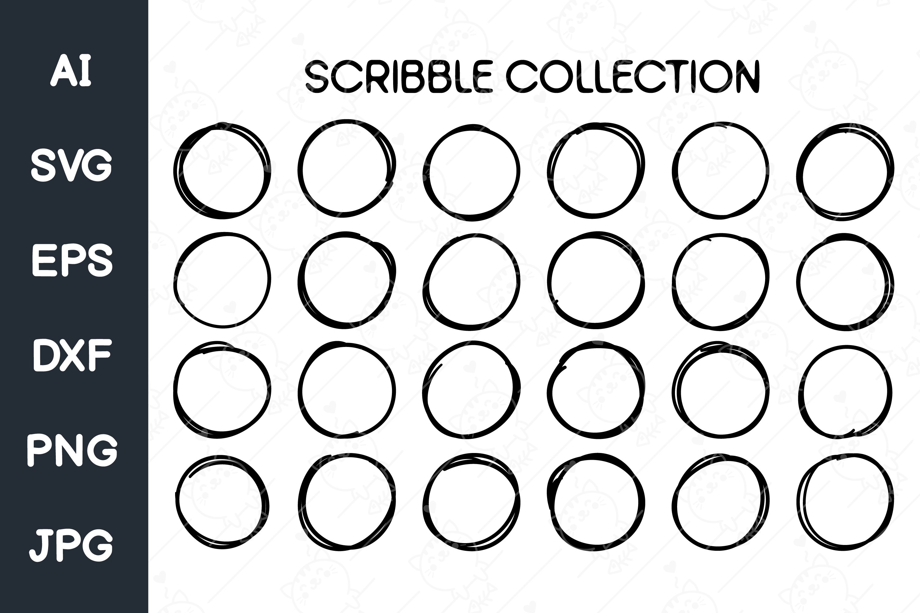 Scribble circle sketch line text frame. svg file. (1084826)