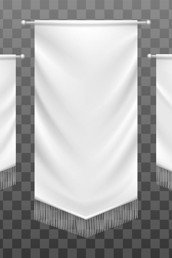 White medieval template banners
