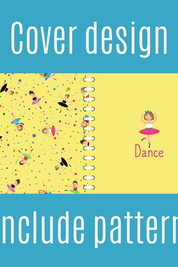 Cover design with dancing girls pattern