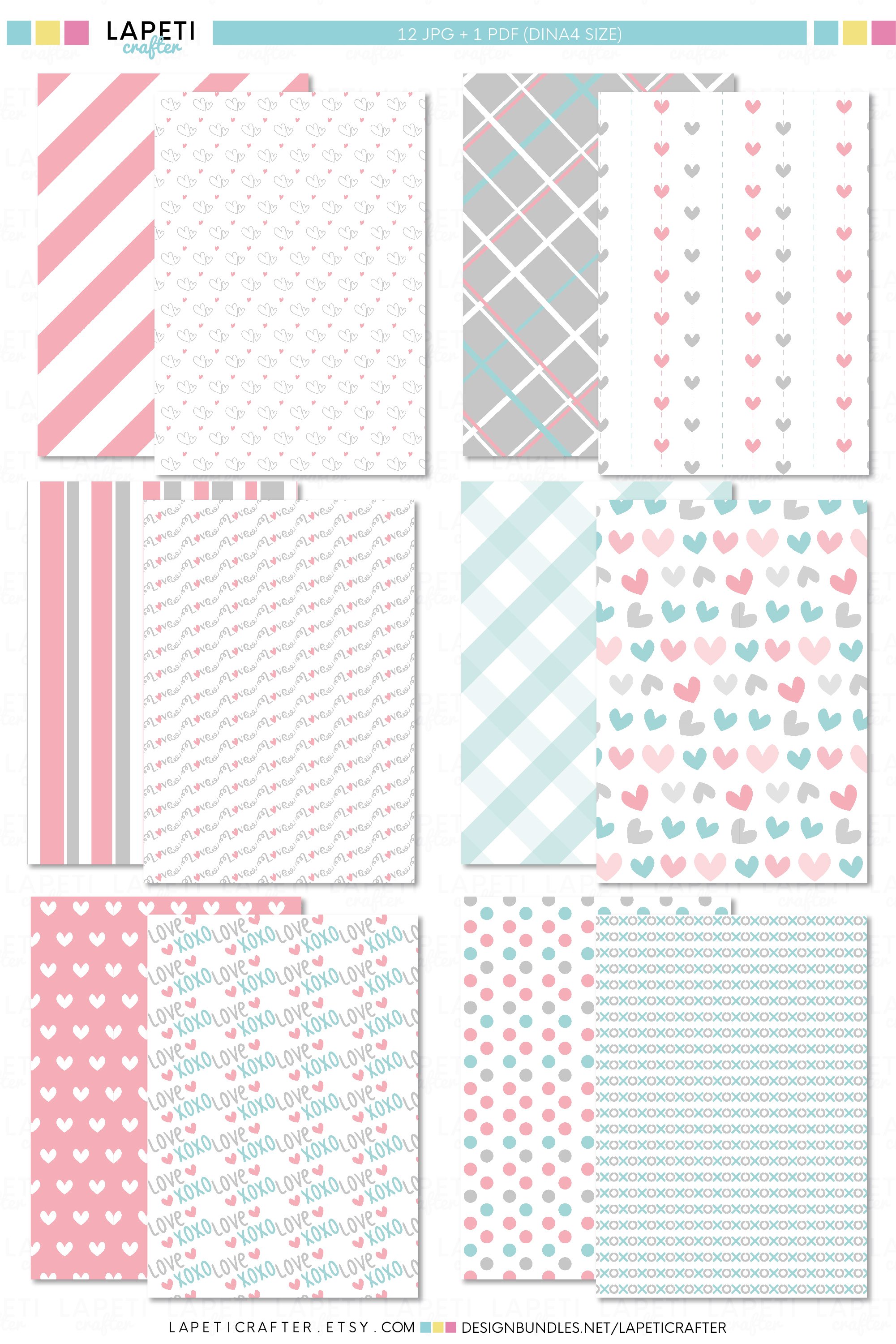 Love Collection - Printable Digital Paper