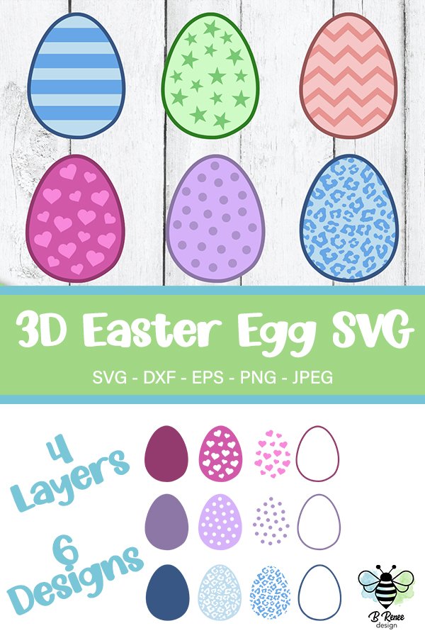 Easter Egg Layered SVG Bundle | 3D Easter Egg SVG