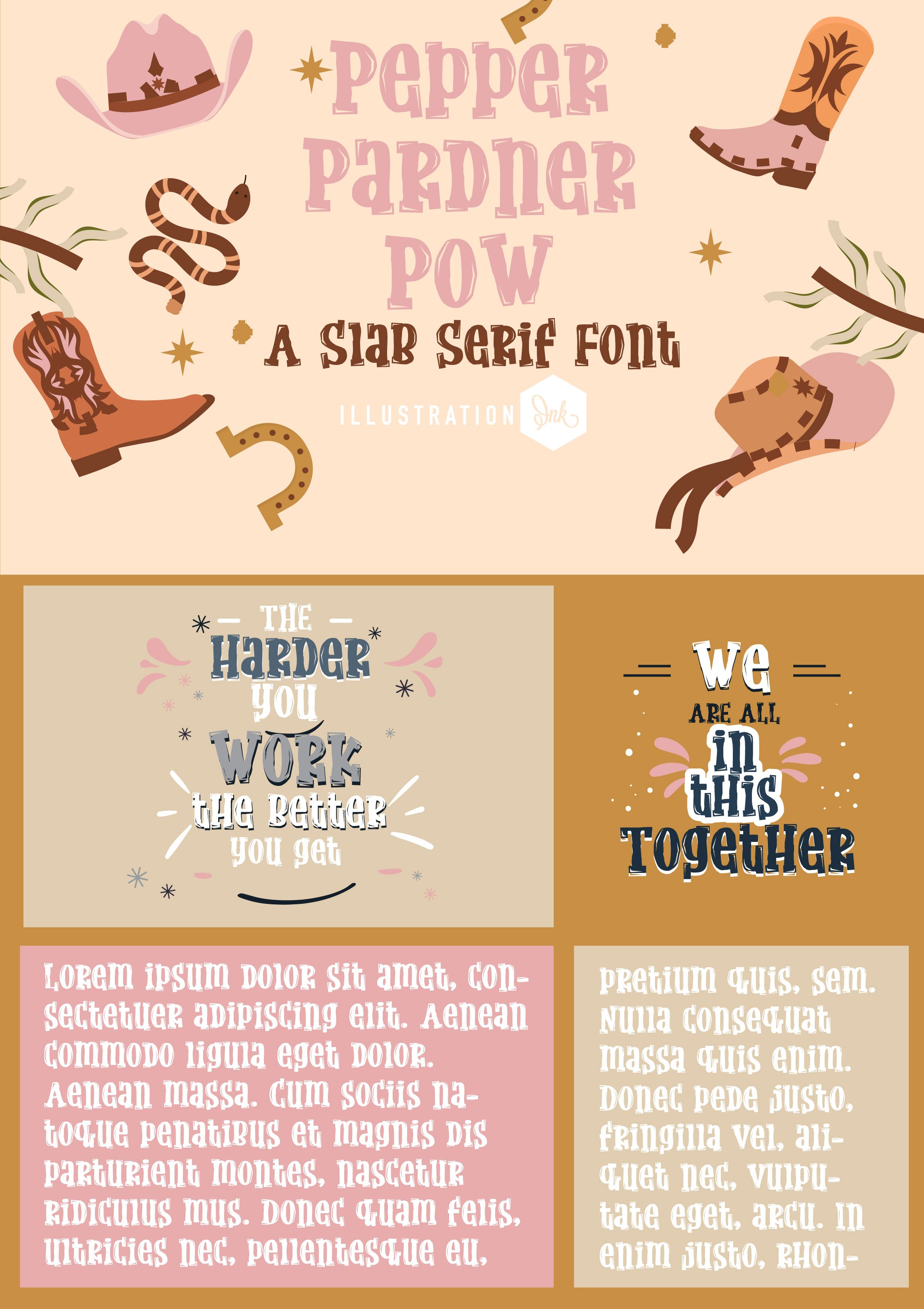 Handwritten serif font with slab serifs