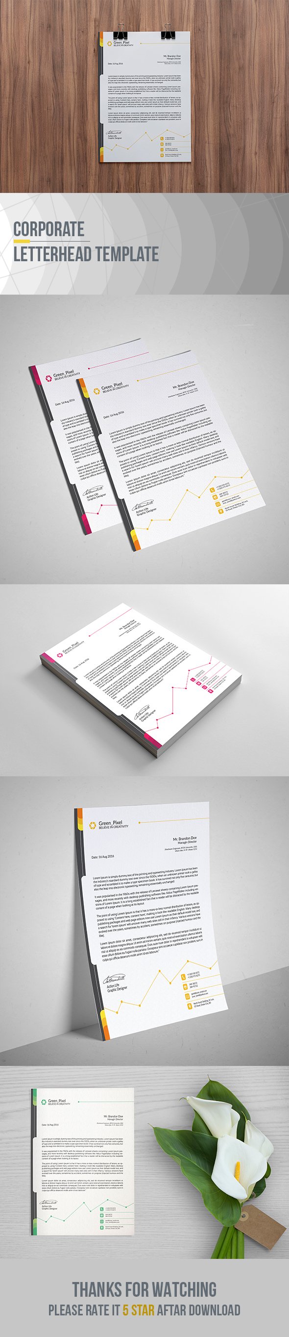 Corporate agency business letterhead design