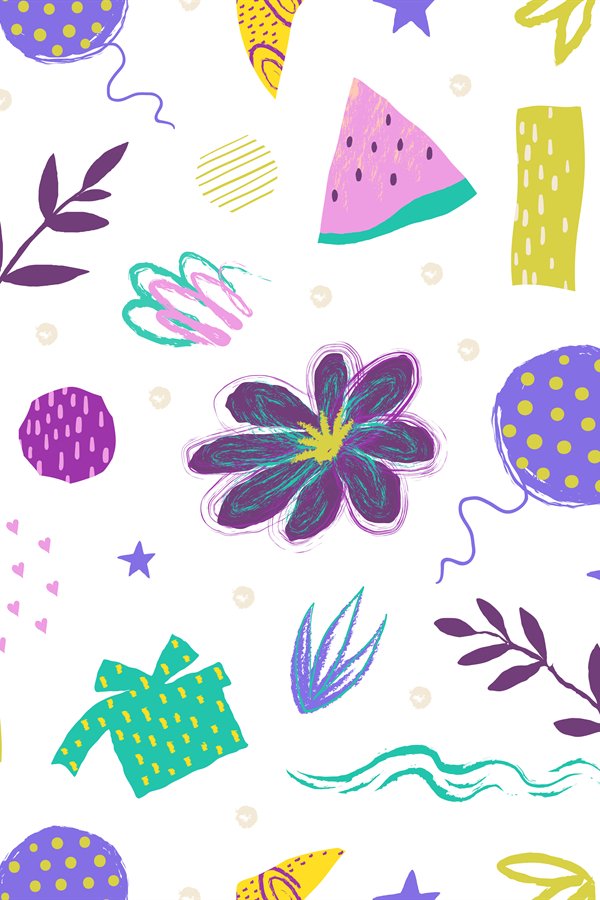 Abstract brush pattern. Trendy modern seamless print templat