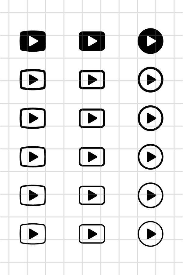 Play Button Bundle, icon sign, Cut File, SVG, PNG, EPS, AI