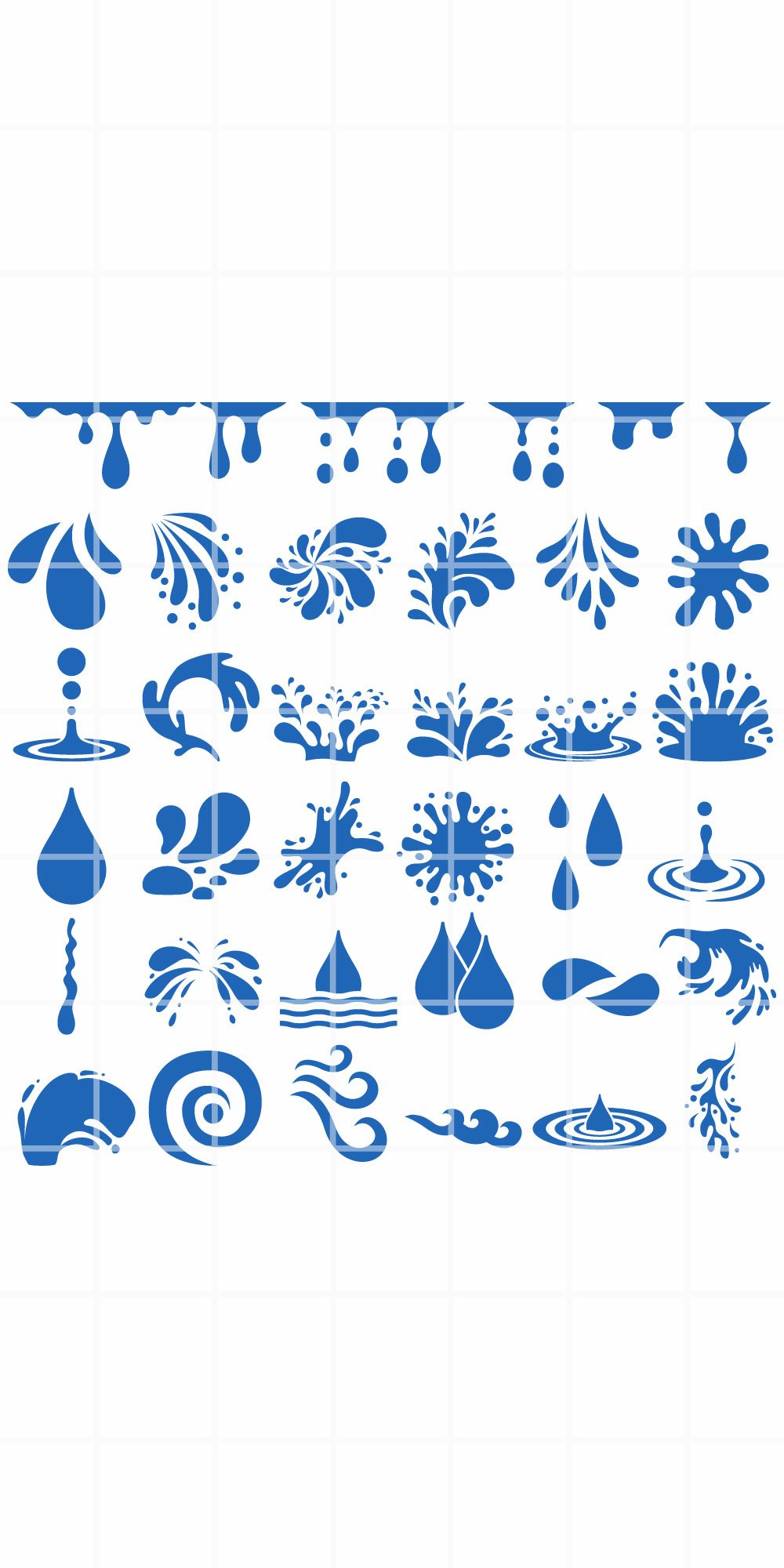 Water drops SVG. Water drops png. Water drops cut file. Eps.