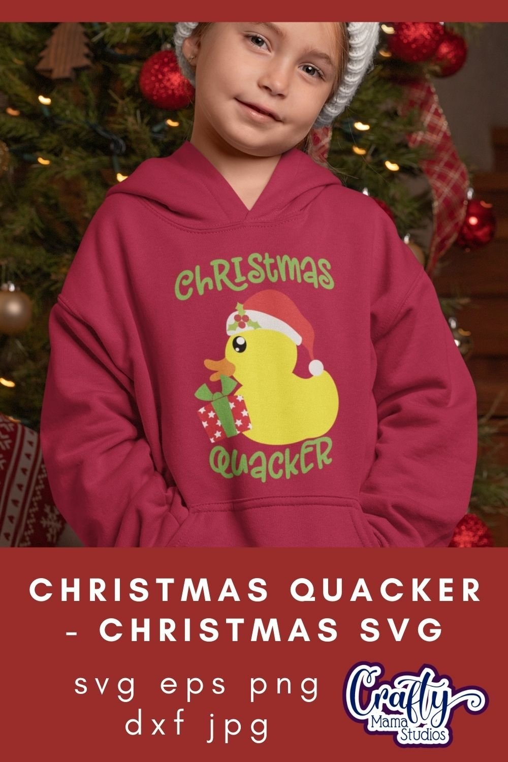 Christmas Quacker | Duck Animal Christmas Puns Svg Design
