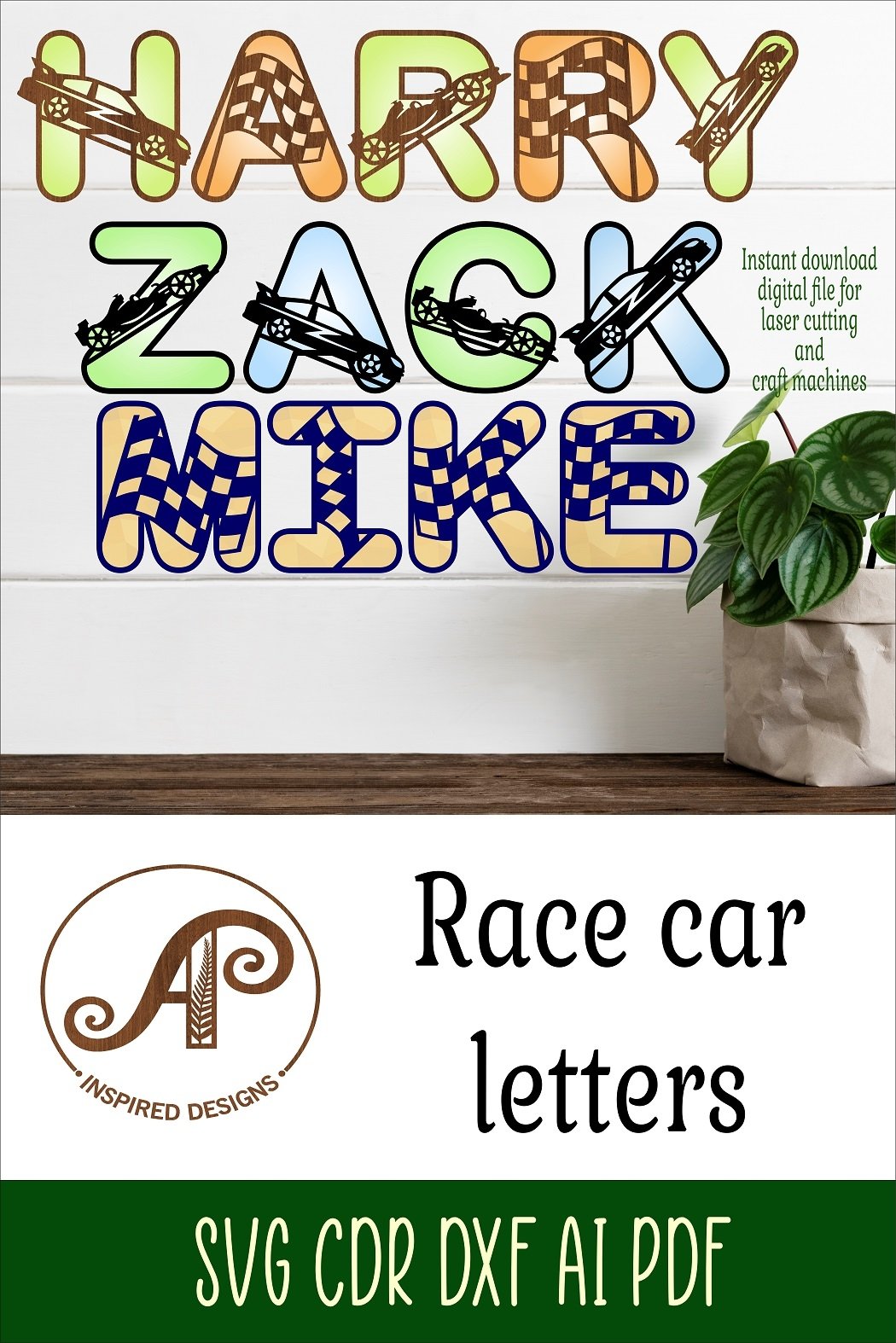 Racing car alphabet set. 2 layer 78 letters in total