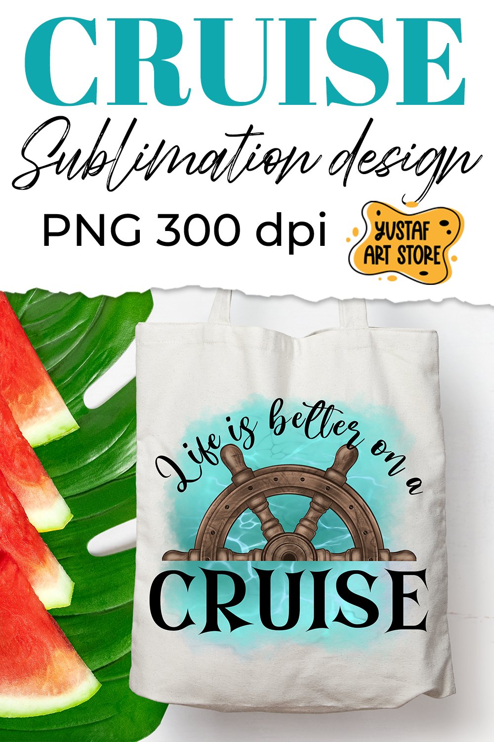 Life is better on a cruise. Cruise sublimation design.