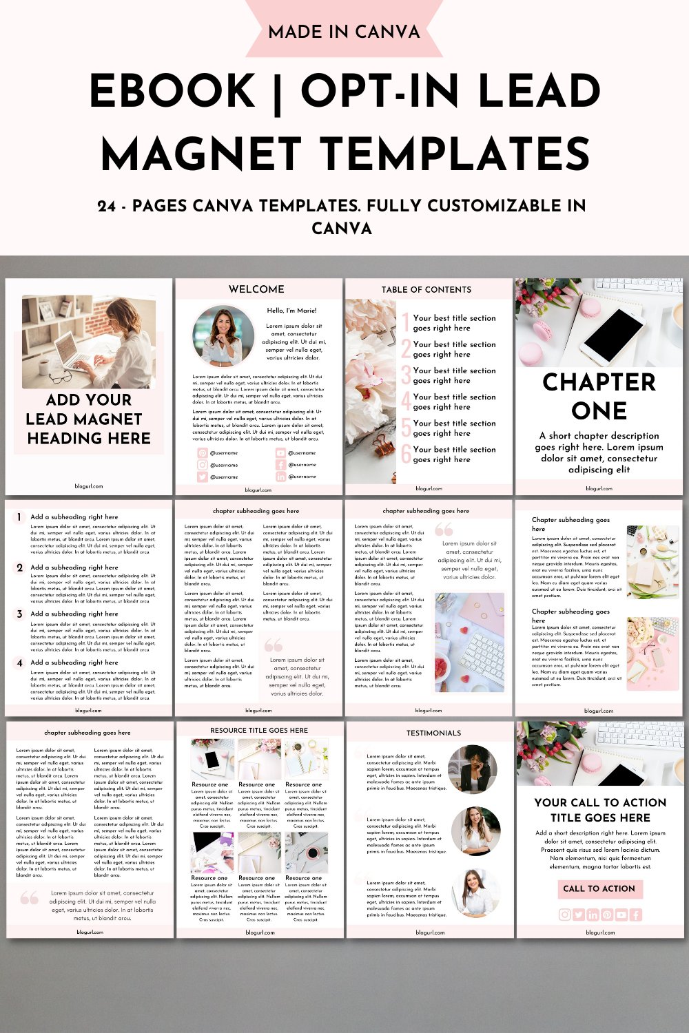 eBook or Lead Magnet Canva Templates -Marie