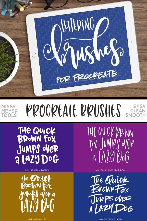 Nine Procreate Brushes for Lettering (86428)