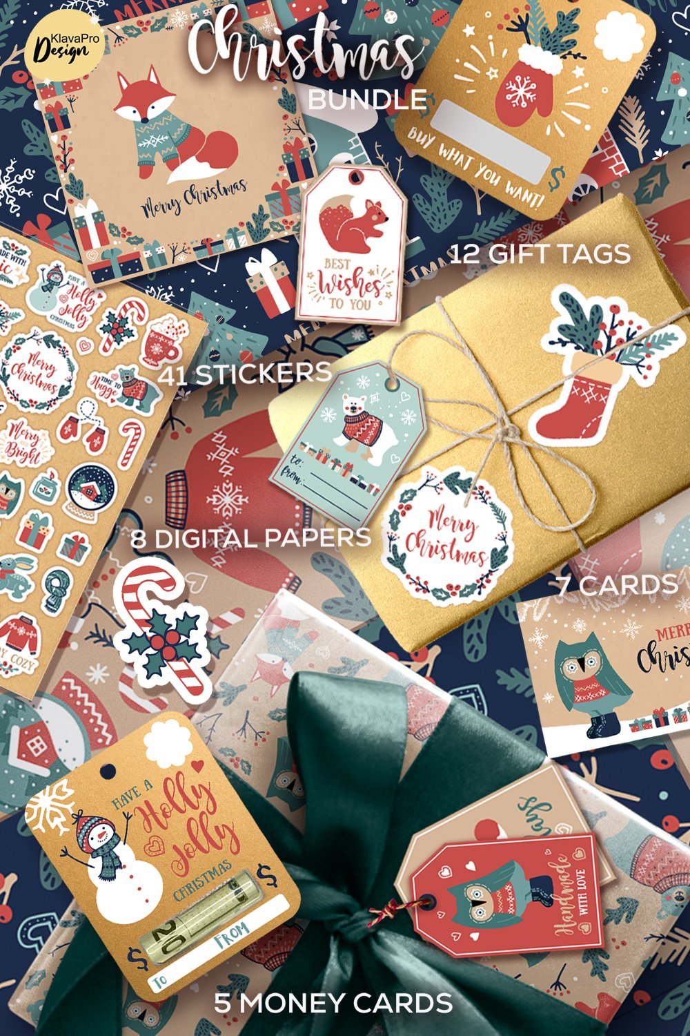 Christmas Gift Wrapping Set. Big Christmas Bundle (2285902)