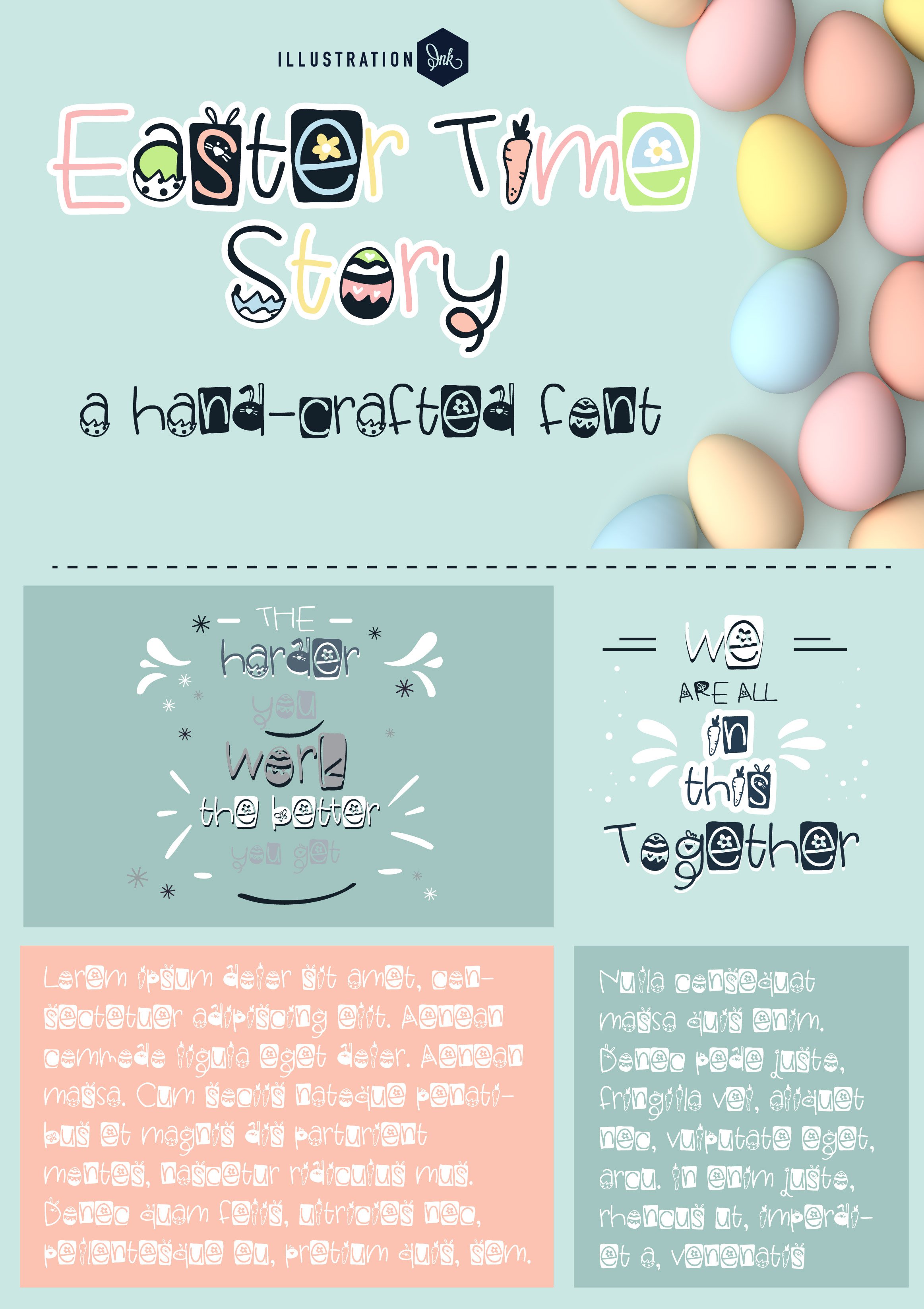 Handcrafted Easter font