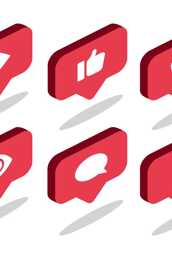 Isometric message bubbles