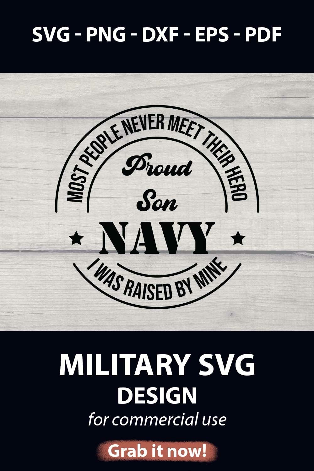 Proud Navy Son SVG PNG EPS PDF DXF