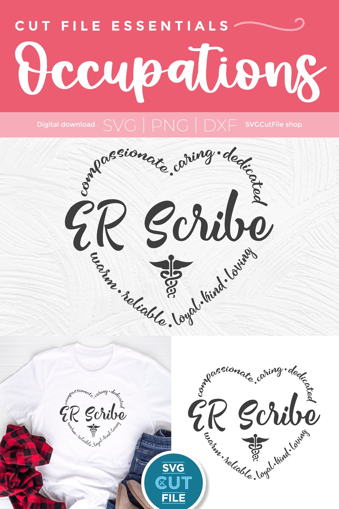 ER scribe svg, an emergency room scribe svg for crafts