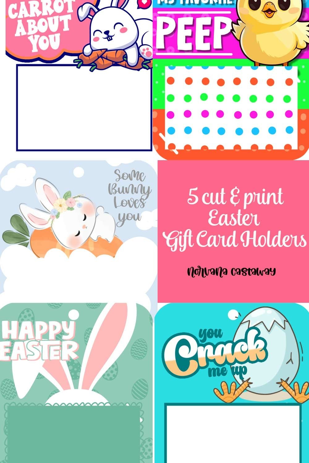 Easter Gift Card Holders: Printable Designs"