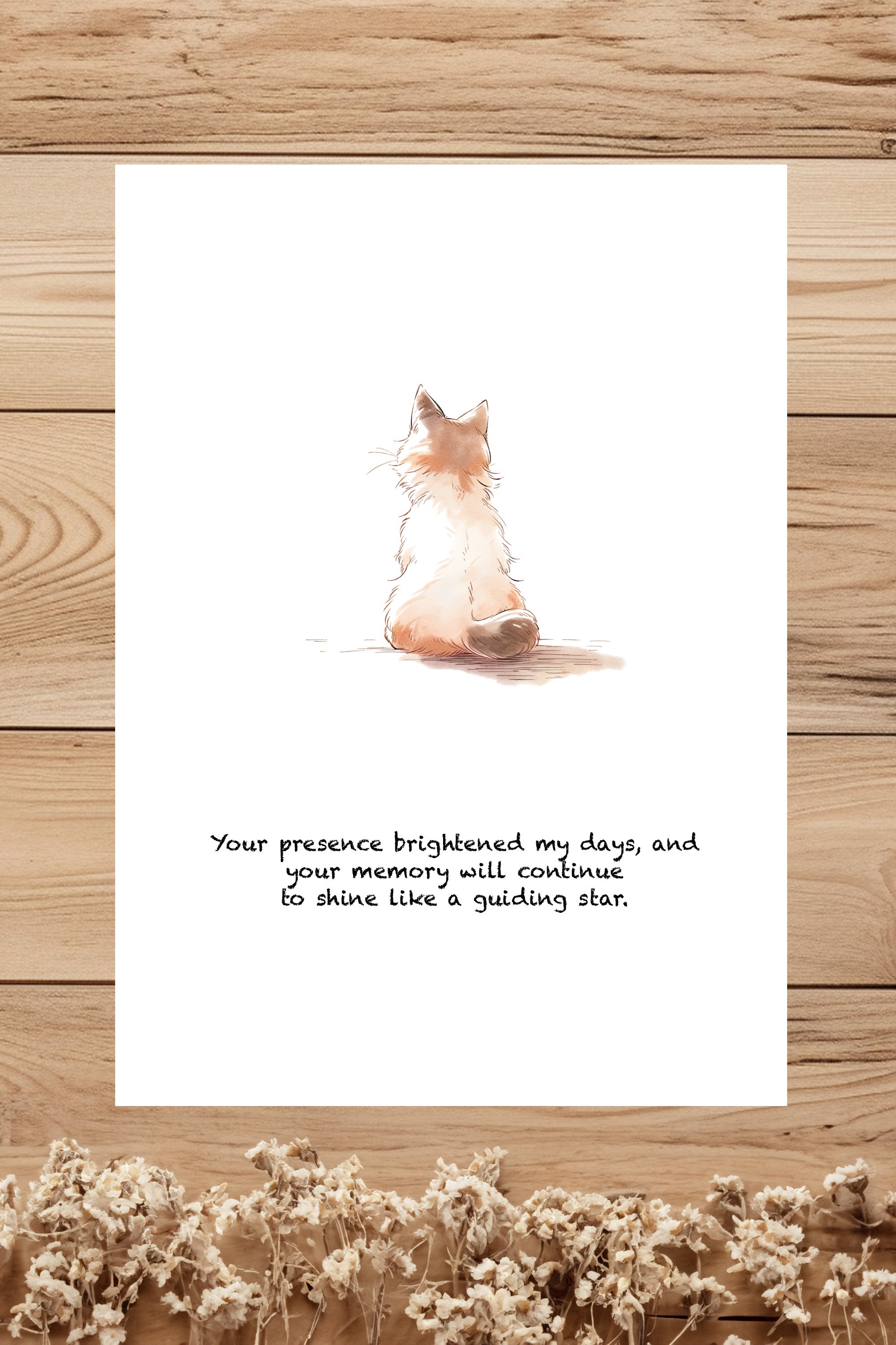 Instant Cat Loss Condolence: Digital Pet Sympathy Card