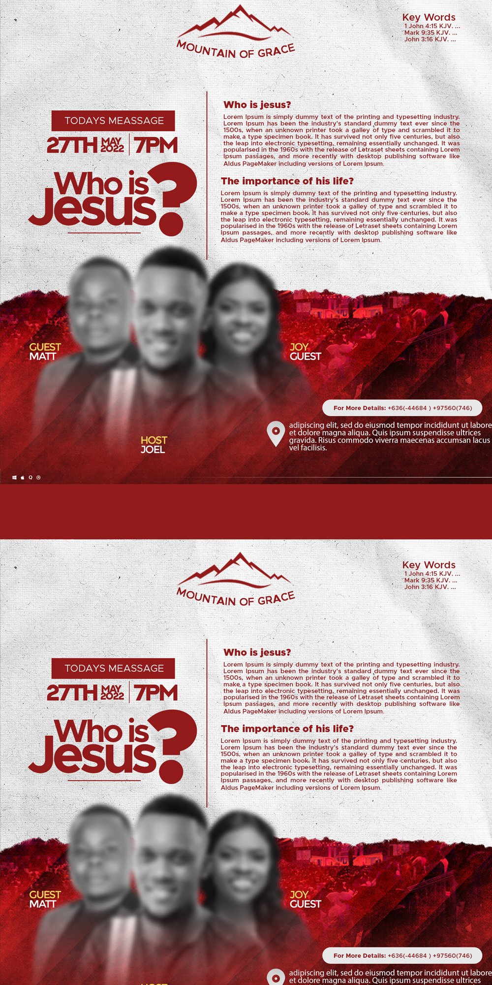 Todays Sermon Flyer church Psd
