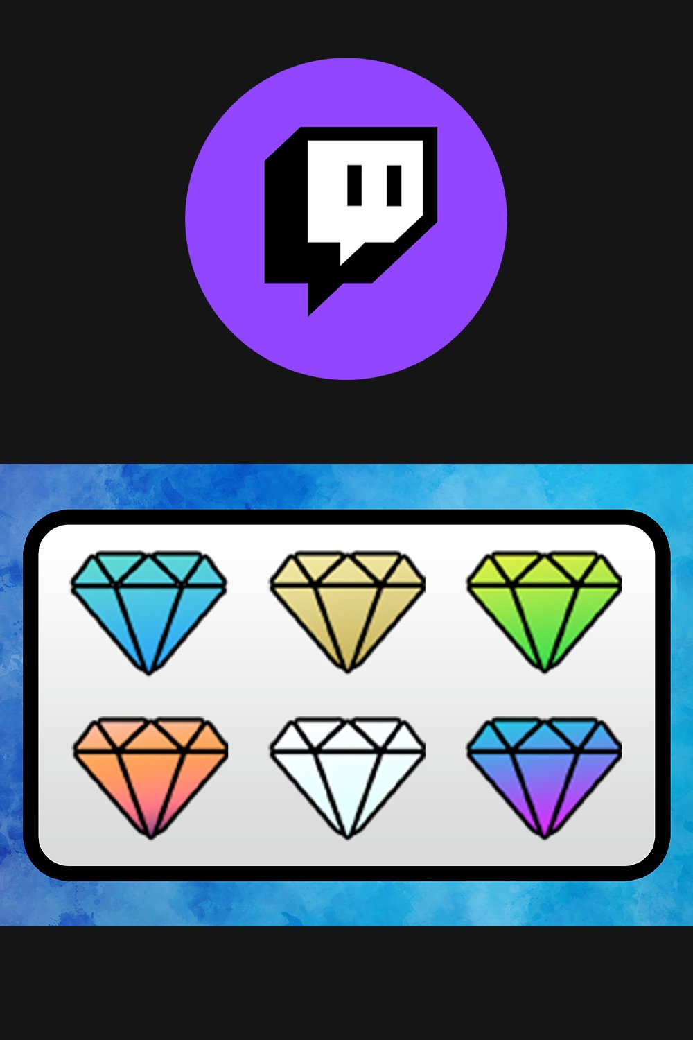 Twitch diamond sub and bit badges for streamer