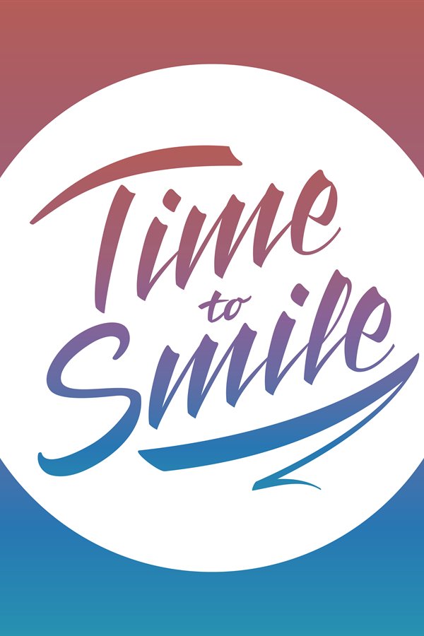 Time to smile bright vector lettering