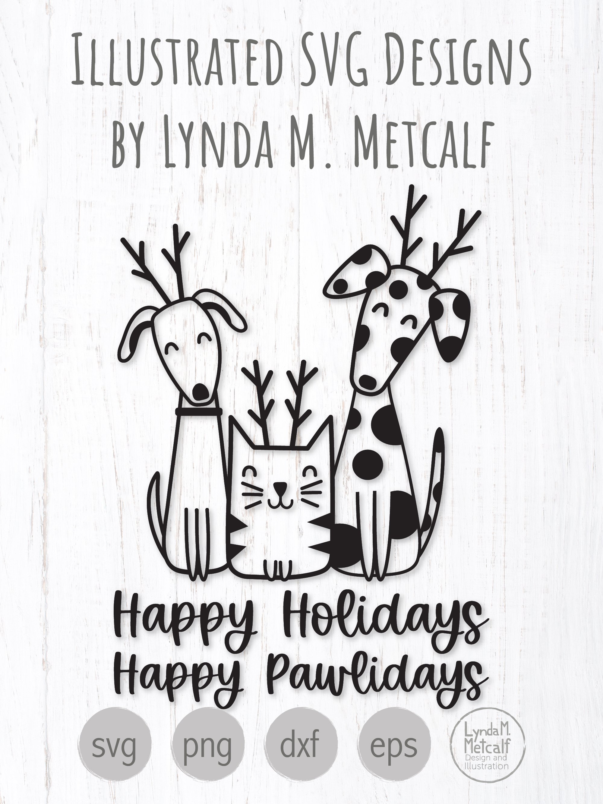 Happy Pawlidays Pets Svg, Christmas Dogs and Cats Png