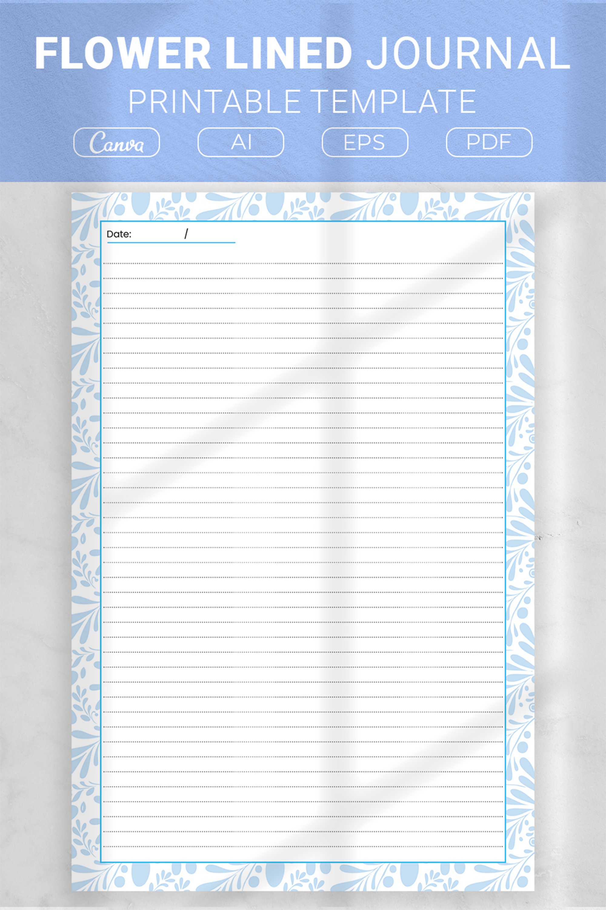 Flower Lined Journal