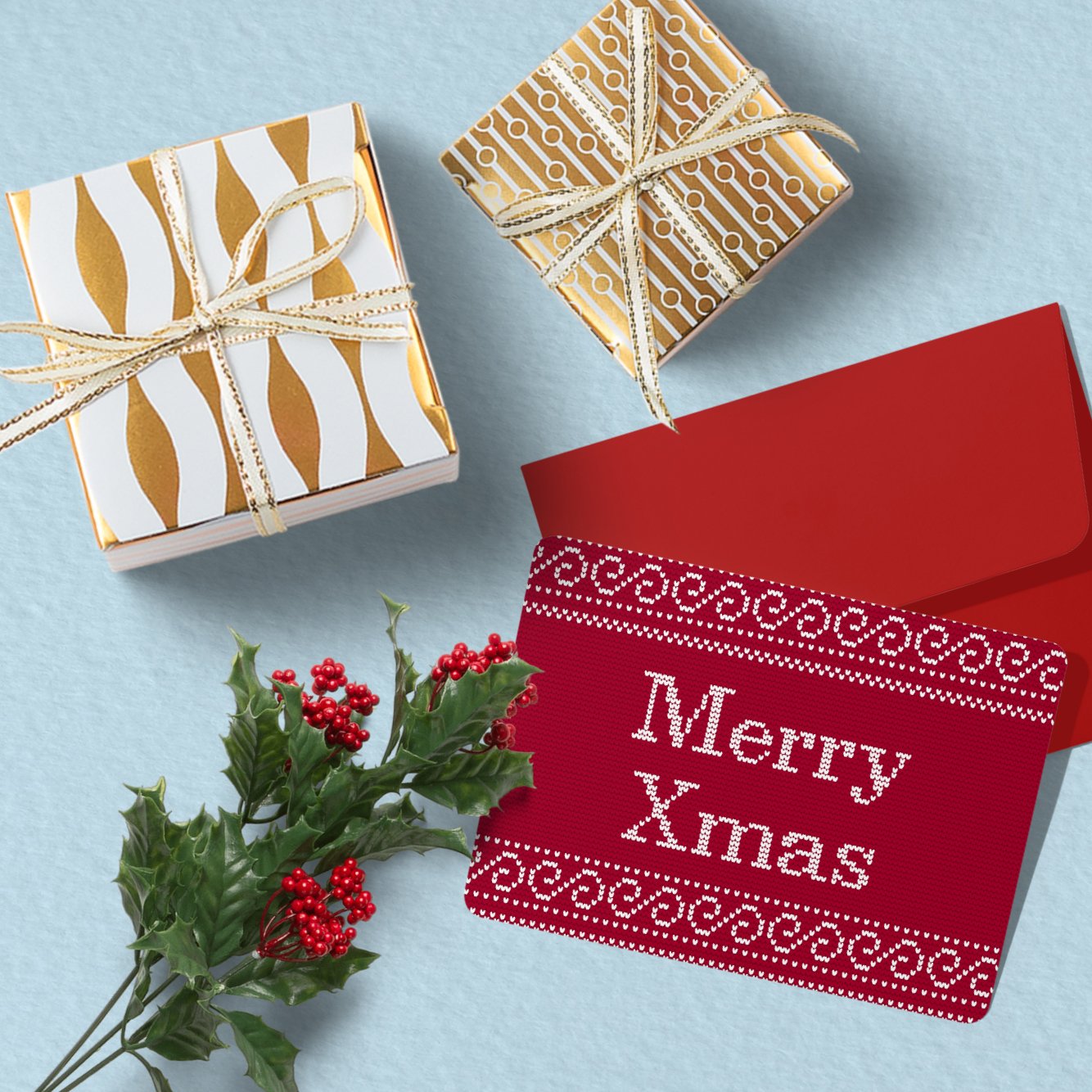 Christmas cards Printable Design with Merry (976105)