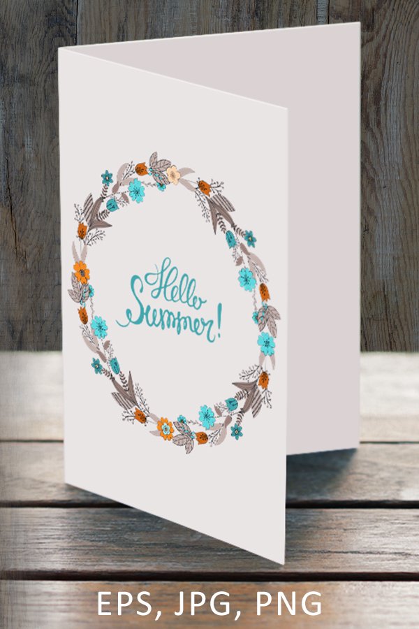 Simple blue floral frames