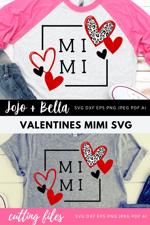 MIMI Svg | Heart Svg | Leopard Print Svg