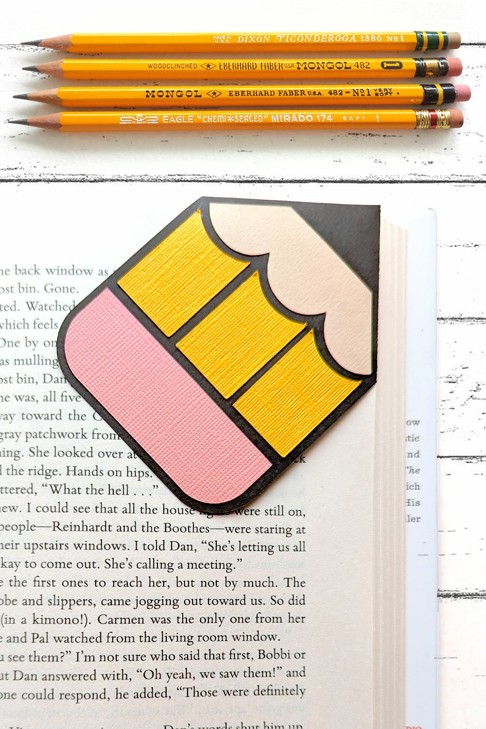 Pencil Papercut Corner Bookmark SVG File