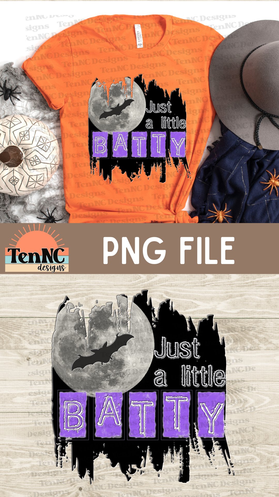 Just a Little Batty Halloween PNG file