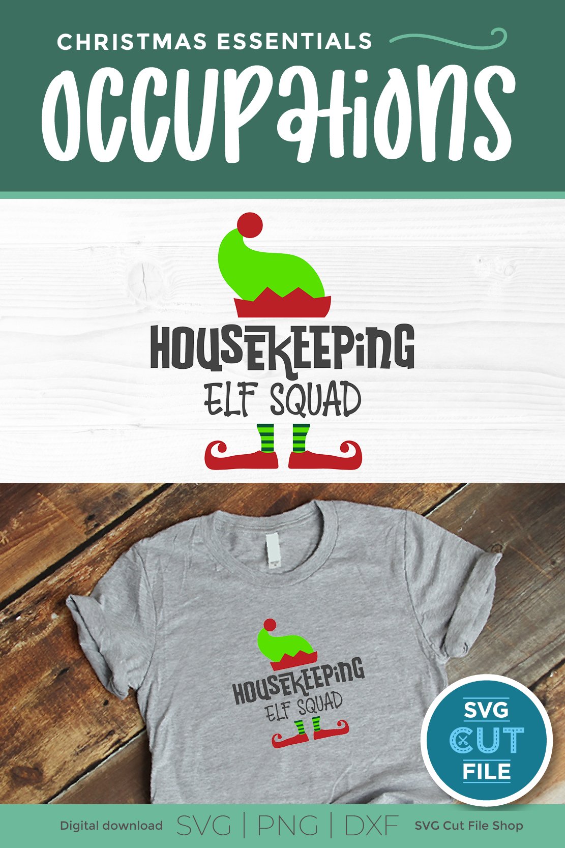 Christmas Housekeeping Elf Squad svg